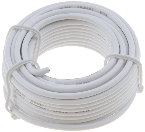 PM V81147PT 14 AWG White Primary Wire 20'